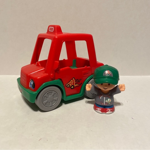 Fisher-Price | Toys | Fisher Price Little People Pizza Delivery Car Red Box Driver Boy Vehicle 2 ...